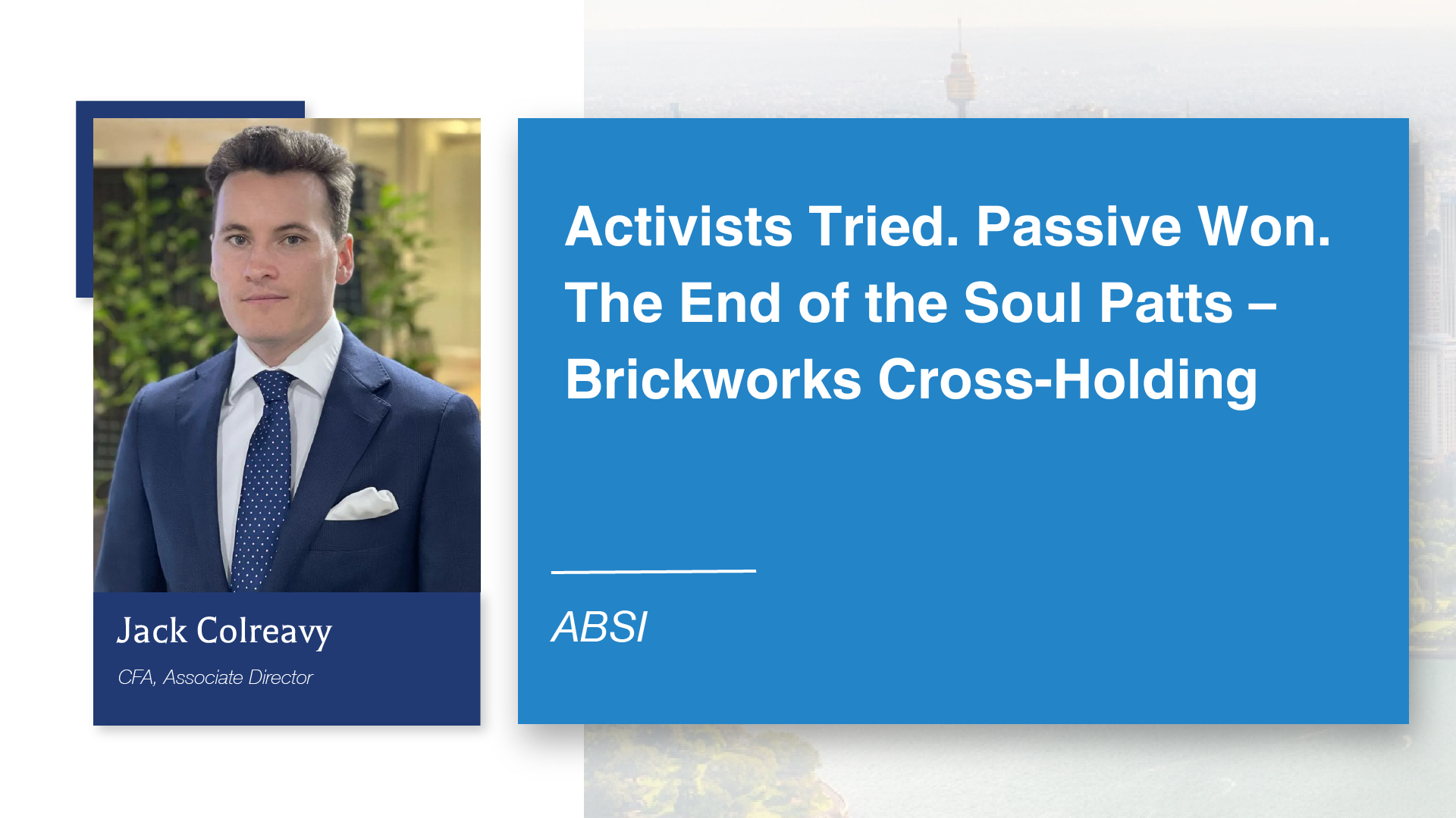 ABSI - Activists Tried. Passive Won. The End of the Soul Patts ...