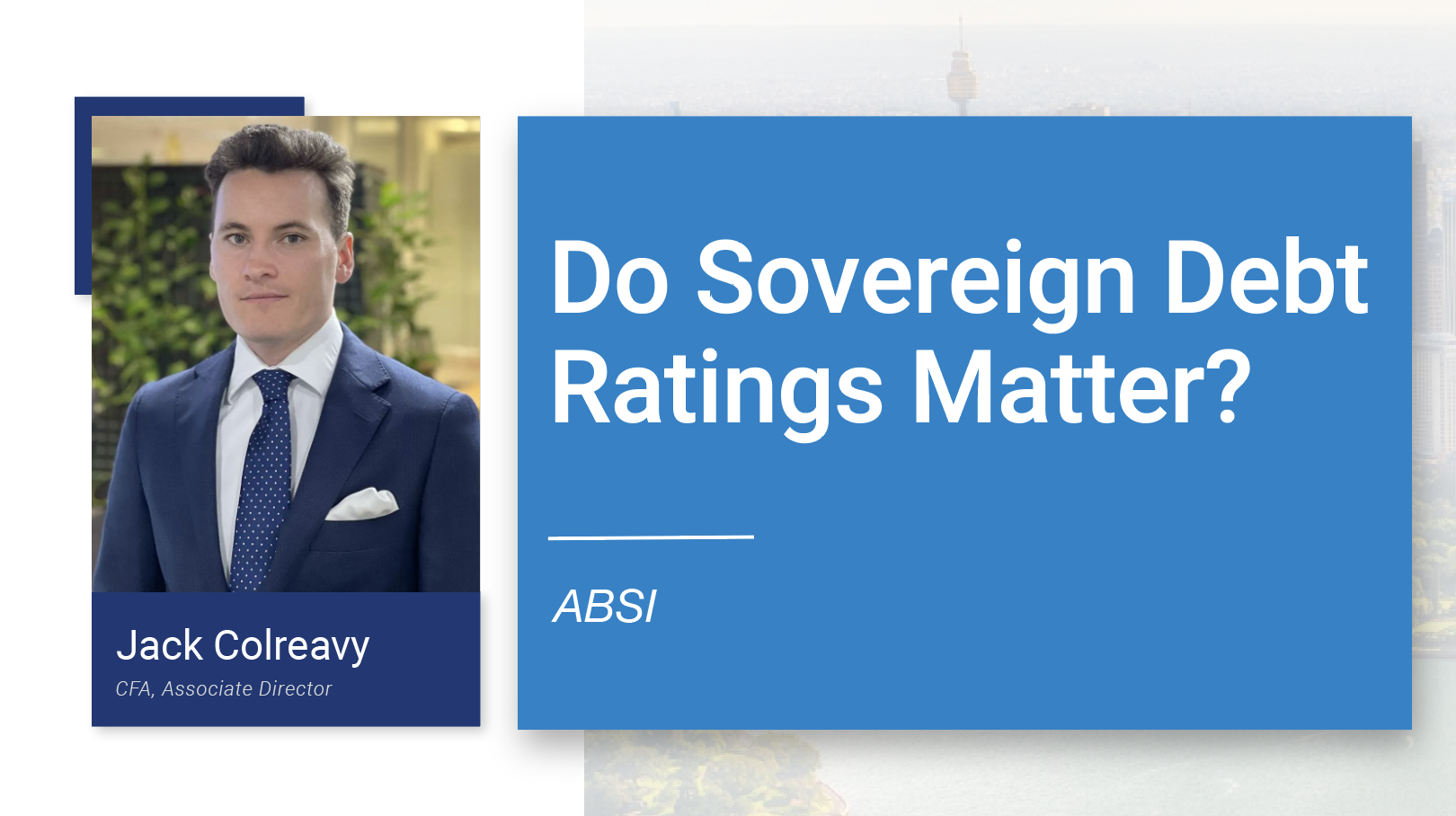 ABSI - Do Sovereign Debt Ratings Matter?